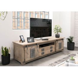 TV-Board Mango 180x55x50 whitewash lackiert RAILWAY #346