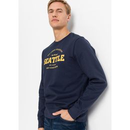 bonprix Sweatshirt (2er Pack), blau, Gr.48/50 (M), 2er Pack Sweatshirts mit angesagtem Druck auf der Brust, aus 100% Baumwolle