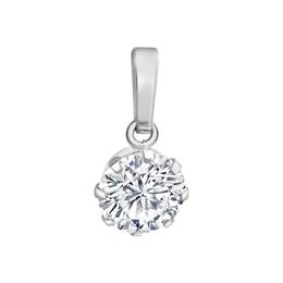 Kettenanh&auml;nger Vivance "Silber 925 rhodiniert Zirkonia", wei&szlig;, Schmuckanh&auml;nger, Damen, one-size, Silber 925 (Sterlingsilber), 0,3 g, Kettenanh&auml;nger