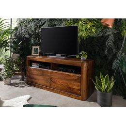 TV-Board Sheesham 130x40x58 walnuss gewachst TORONTO #219