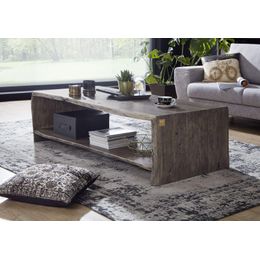 Couchtisch Akazie 150x70x45 grau lackiert PURE ACACIA #429