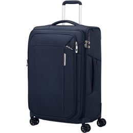 Weichgep&auml;ck-Trolley Samsonite "RESPARK exp, verschiedene Gr&ouml;&szlig;en und Farben", Gr. B/H/T: 43cm x 67cm x 29cm 82 l, blau (midnight blau), Polyester, Polyurethan, unifarben, Koffer, voll gef&uuml;tterter Innenraum, mit Packgurten und Trennwand