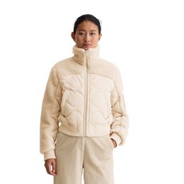 Marc O'Polo Outdoorjacke MARC O'POLO "mit l&auml;ssigen Teddypl&uuml;sch-Details", Damen, Gr. 40, light oat, Obermaterial: 100% Polyester. F&uuml;llung: 70% Daune, 30% Feder. Futter: 100% Polyamid, unifarben, regular fit, Strickb&uuml;ndchen, Jacken Outdoorjacke