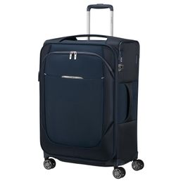 Weichgep&auml;ck-Trolley Samsonite "RE-LITE, verschiedene Gr&ouml;&szlig;en und Farben", Gr. B/H/T: 44cm x 67cm x 30cm 79 l, blau (midnight blau), Polyester, Koffer, mit arretierbarem und versenkbarem Druckknopf-Trolleysystem