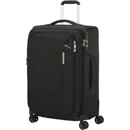 Weichgep&auml;ck-Trolley Samsonite "RESPARK exp, verschiedene Gr&ouml;&szlig;en und Farben", Gr. B/H/T: 43cm x 67cm x 29cm 82 l, schwarz (ozone schwarz), Polyester, Polyurethan, unifarben, Koffer, voll gef&uuml;tterter Innenraum, mit Packgurten und Trennwand