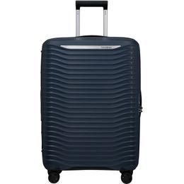 Hartschalen-Trolley Samsonite "UPSCAPE, verschiedene Gr&ouml;&szlig;en und Farben", Gr. B/H/T: 47cm x 68cm x 28cm 75 l, blau (blau nights), Polypropylen, gestreift, Koffer, mit Volumenerweiterung, mit Tragegriff oben und seitlich