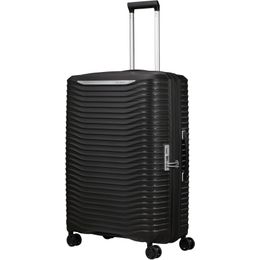 Hartschalen-Trolley Samsonite "UPSCAPE, verschiedene Gr&ouml;&szlig;en und Farben", Gr. B/H/T: 51cm x 75cm x 30cm 104 l, schwarz, Polypropylen, gestreift, Koffer, mit Volumenerweiterung, mit Tragegriff oben und seitlich