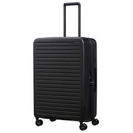 Hartschalen-Trolley Samsonite "RESTACKD, verschiedene Gr&ouml;&szlig;en und Farben", Gr. B/H/T: 51cm x 75cm x 29cm 99 l, schwarz, Polypropylen, unifarben, Koffer, f&uuml;r Urlaub, Reise, Ferien und Gesch&auml;ftsreise, mit Volumenerweiterung