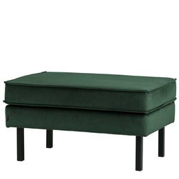 Pharao24.de Couchhocker in Gr&uuml;n Samt Retro Design