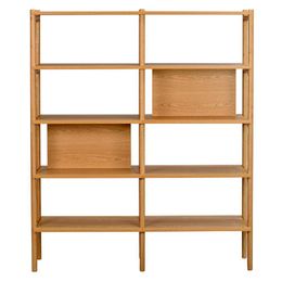 Pharao24.de Standregal mit Eiche furniert 140 cm breit