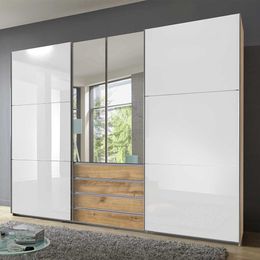 Pharao24.de Schlafzimmerkleiderschrank 300 cm mit Dreh- und Schiebet&uuml;ren 236 cm hoch