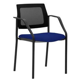 Pharao24.de Seminarstuhl mit Armlehnen Bezug Webstoff und Mesh