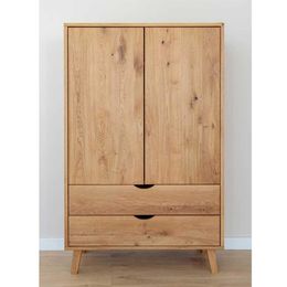 Pharao24.de W&auml;scheschrank Schrank aus Wildeiche Massivholz 145 cm hoch 90x145x40 cm Pharao24