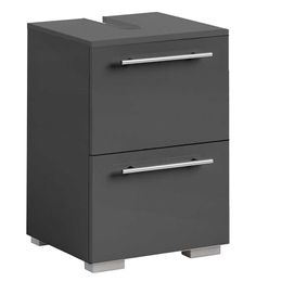Pharao24.de Moderner Waschbeckenschrank in Anthrazit Metallgriffen