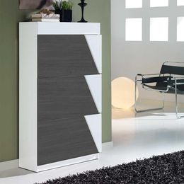 Pharao24.de Schuhkipper in Schwarzgrau und Wei&szlig; modern
