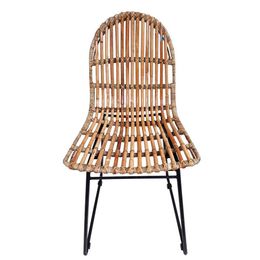 Pharao24.de Rattan Esszimmerstuhl Metallgestell modern (2er Set)