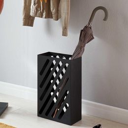 Pharao24.de Regenschirmst&auml;nder aus Metall in Schwarz modernem Design