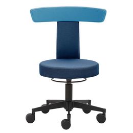Pharao24.de Drehbarer Funktionshocker in modernem Design gepolsterter R&uuml;ckenlehne