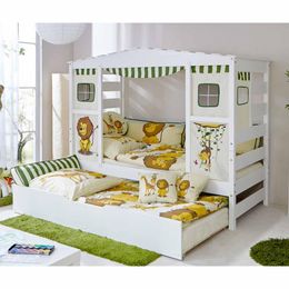 Pharao24.de Kinderbett mit Ausziehbett Dschungel Design