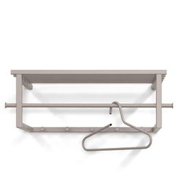 Pharao24.de Garderobe Metall Taupe in modernem Design 5 Kleiderhaken
