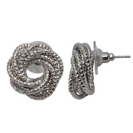 Paar Ohrstecker Steuer "Metall glanz Ringe", Damen, Gr. one-size, Metall, silber, Ohrringe