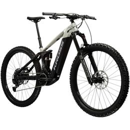 E-Bike KROSS "KROSS E-MTB Moon Boost 1.0 29" grau" Gr. 38, grau (grau, schwarz), Elektrofahrr&auml;der, Herren, 38cm, 29 Zoll (73,66cm), Pedelec, Elektrofahrrad f&uuml;r Damen und Herren, MTB