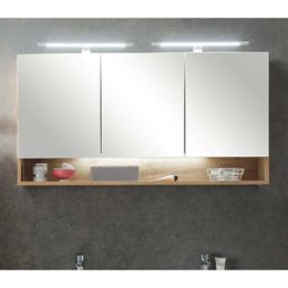 Pharao24.de Spiegelschrank Bad im Landhausstil LED Beleuchtung