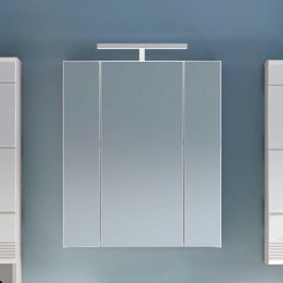 Pharao24.de 3 t&uuml;riger Spiegelschrank in Wei&szlig; 60 cm breit