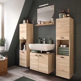 Pharao24.de Badezimmerm&ouml;bel Set Badezimmerset in modernem Design 33 cm tief (vierteilig)