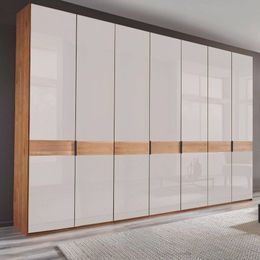 Pharao24.de Kleiderschrank Dreht&uuml;renschrank in Erlefarben und Wei&szlig;