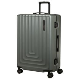 Hartschalen-Trolley Samsonite "FOCUS, verschiedene Gr&ouml;&szlig;en und Farben", Gr. B/H/T: 51cm x 75cm x 29cm 91 l, grau (matt sage khaki), Polycarbonat, Koffer, mit festen Trennw&auml;nden und Rei&szlig;verschlusstaschen