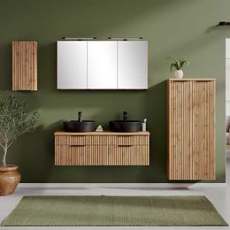 Pharao24.de Waschplatz inklusive Becken in modernem Design Made in Germany (vierteilig)
