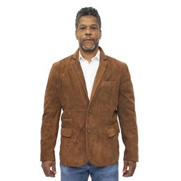 Schlanker italienischer Herren-Blazer aus Ziegenveloursleder &ndash; Alexandria