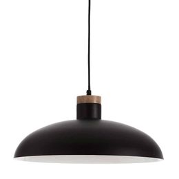 Pharao24.de Metall Pendelleuchte mit schwarzem Schirm Skandi Design