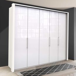 Pharao24.de Panorama Kleiderschrank in Wei&szlig; glasbeschichtet Made in Germany