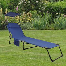 Pharao24.de Balkonliege in Blau und Schwarz in modernem Design