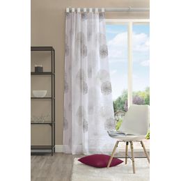Vorhang Home Wohnideen "RAWLINS" Gr. 1, grau, B:140cm H:145cm, Microfaser, Polyester, Gardinen, Schal aus Voile bedruckt