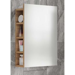 Pharao24.de Spiegelschrank Bad mit Regalen in modernem Design 59 cm hoch