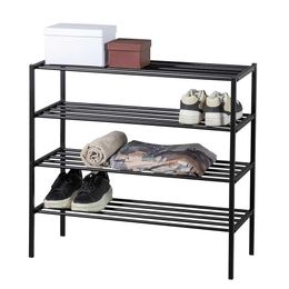 Pharao24.de Schuhregal Standregal in Schwarz aus Metall