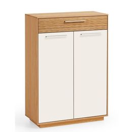 Pharao24.de Schuh Schrank Garderobenschuhschrank in Eiche Bianco und Wei&szlig;