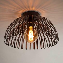 Pharao24.de Metall Deckenlampe in Anthrazit 35 cm Durchmesser