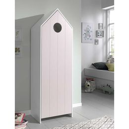 Pharao24.de M&auml;dchen Kinderzimmerschrank in Rosa und Wei&szlig; Haus Optik