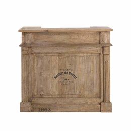 Pharao24.de Design Bartheke aus Mangobaum Recyclingholz 120 cm