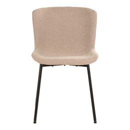 Pharao24.de Polsterstuhl Esszimmer St&uuml;hle im Skandi Design mit Gestell aus Metall (2er Set)