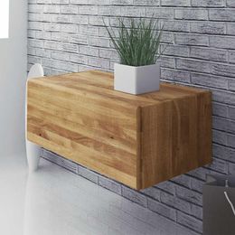 Pharao24.de Klappen H&auml;ngeschrank aus Wildeiche Massivholz 80 cm breit