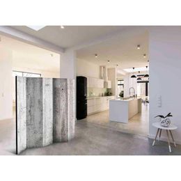 Pharao24.de K&uuml;chen Paravent mit Betonwand Motiv 225 cm breit