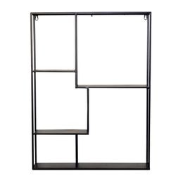 Pharao24.de Metallregal schwarz in modernem Design 80 cm hoch