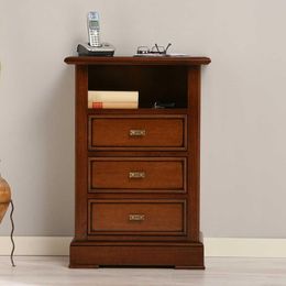 Pharao24.de Schlafzimmerkommode W&auml;schekommode 81 cm hoch mit drei Schubladen