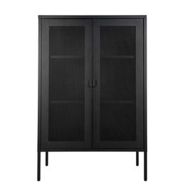 Pharao24.de Wohnzimmervitrine 120 cm hoch Schwarz