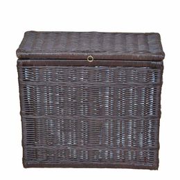Pharao24.de W&auml;schetruhe aus Rattan Braun